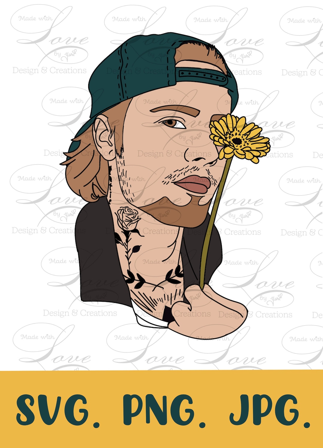 Justin Bieber Flower SVG JPG PNG - Etsy
