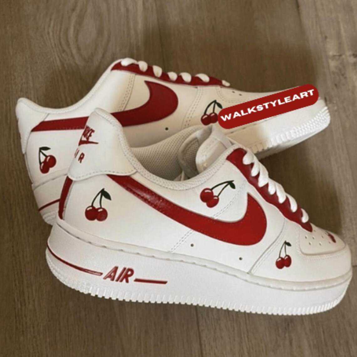 Custom Cherry Air Force 1 Sneakers: Hand-painted Fruit Shoes - Etsy