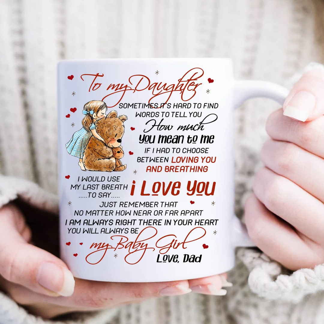To My Daughter Mug From Dad, Personalized Gift Mug for Daughter ...