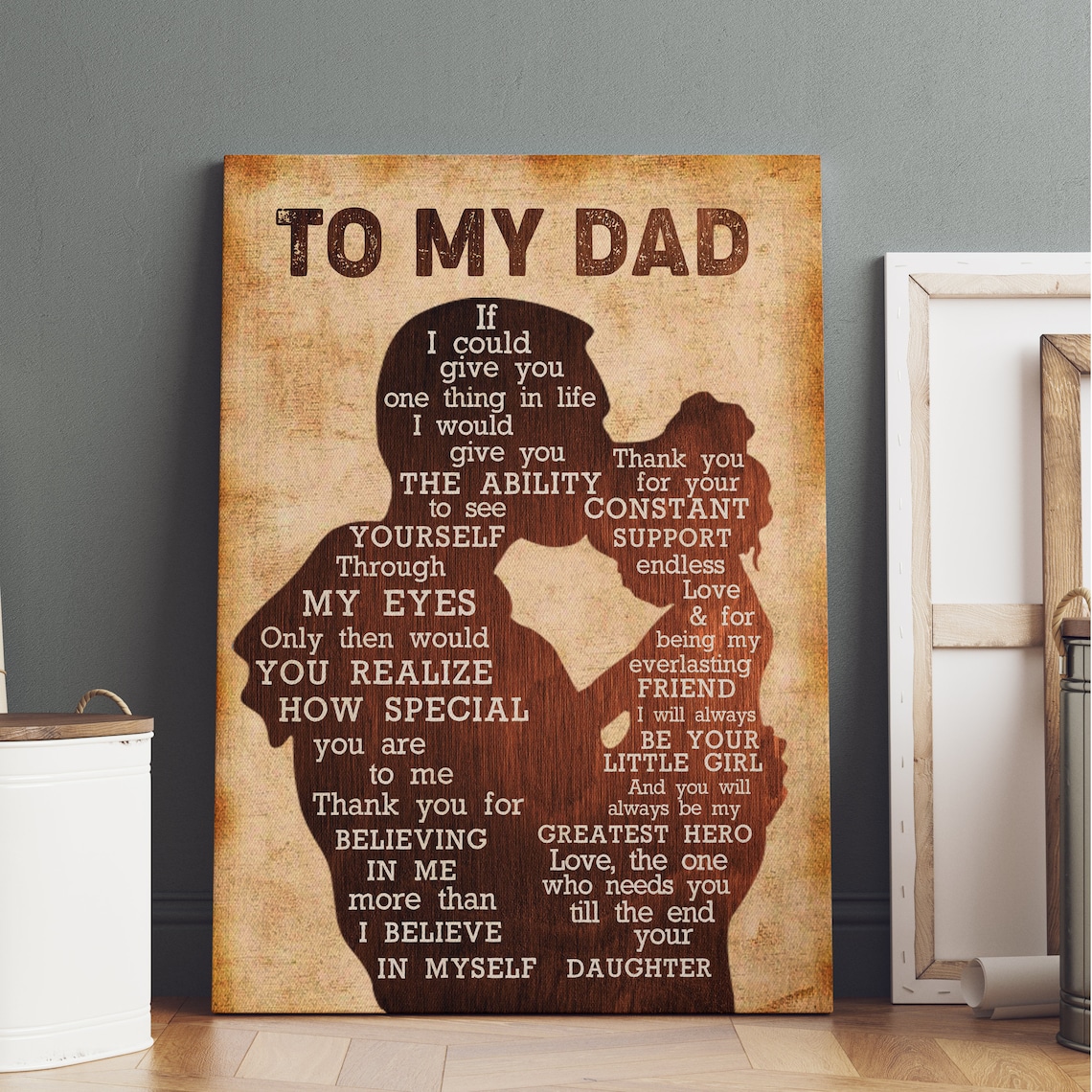 Canvas to My Dad, Gift for Dad Canvas, Personalized Gifts for Dad ...