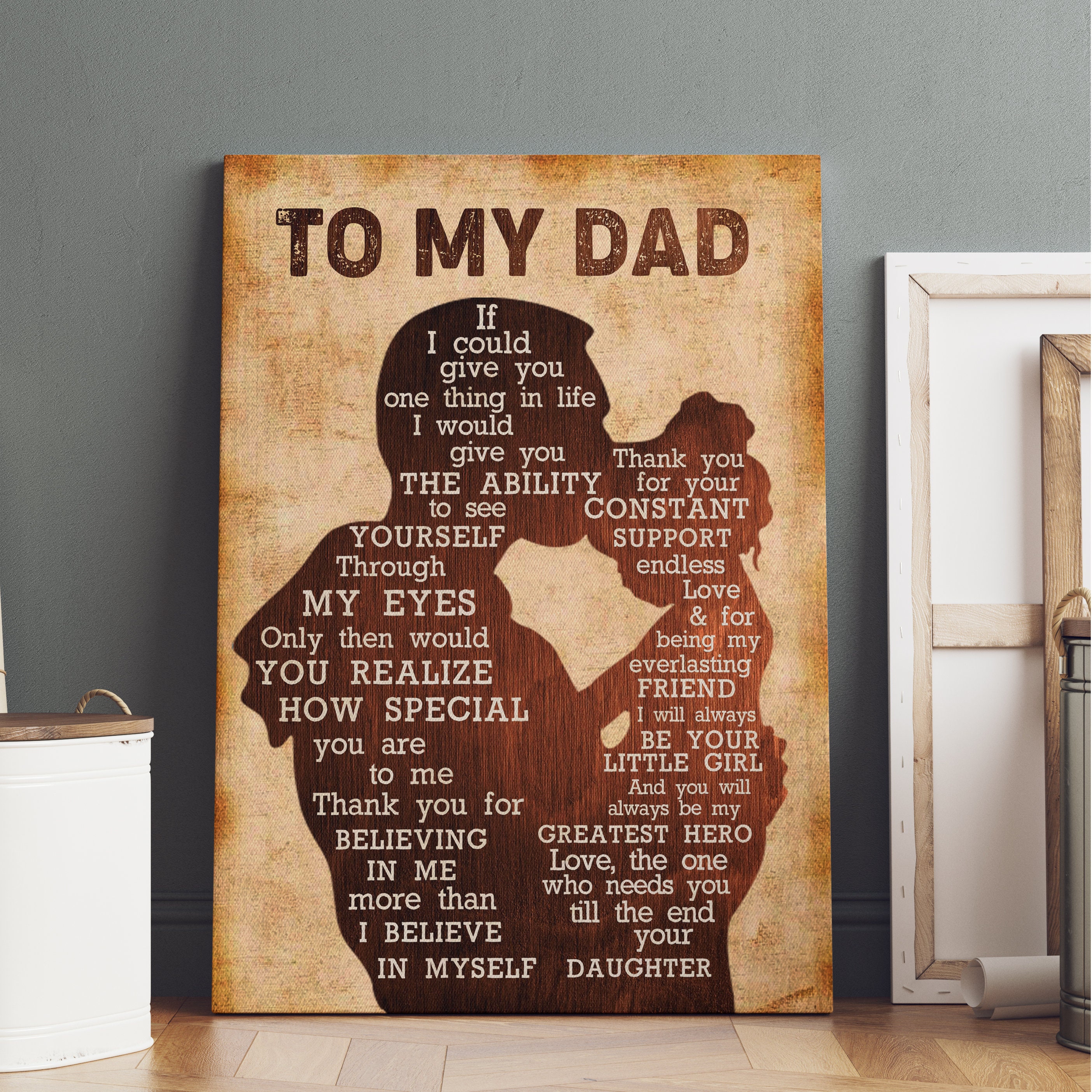 Canvas to My Dad, Gift for Dad Canvas, Personalized Gifts for Dad ...