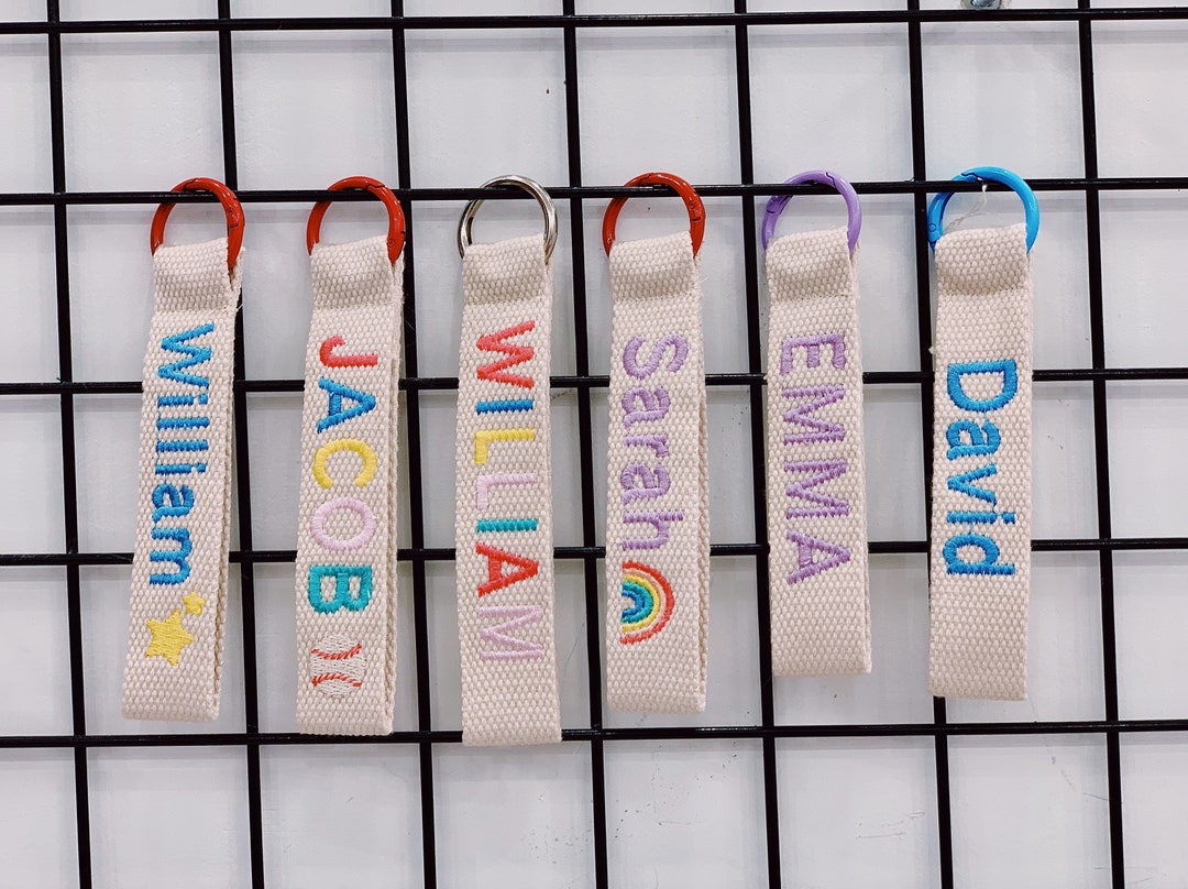 Personalized Kid's Name Tag, Coloful Webbing Bag Name Tag, Bag ...
