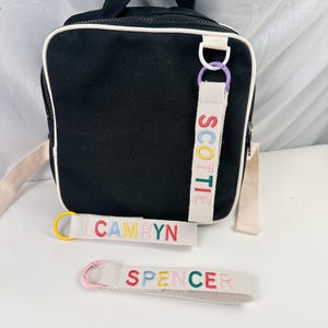 Personalized Kid's Name Tag, Coloful Webbing Bag Name Tag, Bag ...