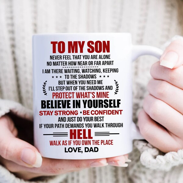 To My Son Mug - Etsy