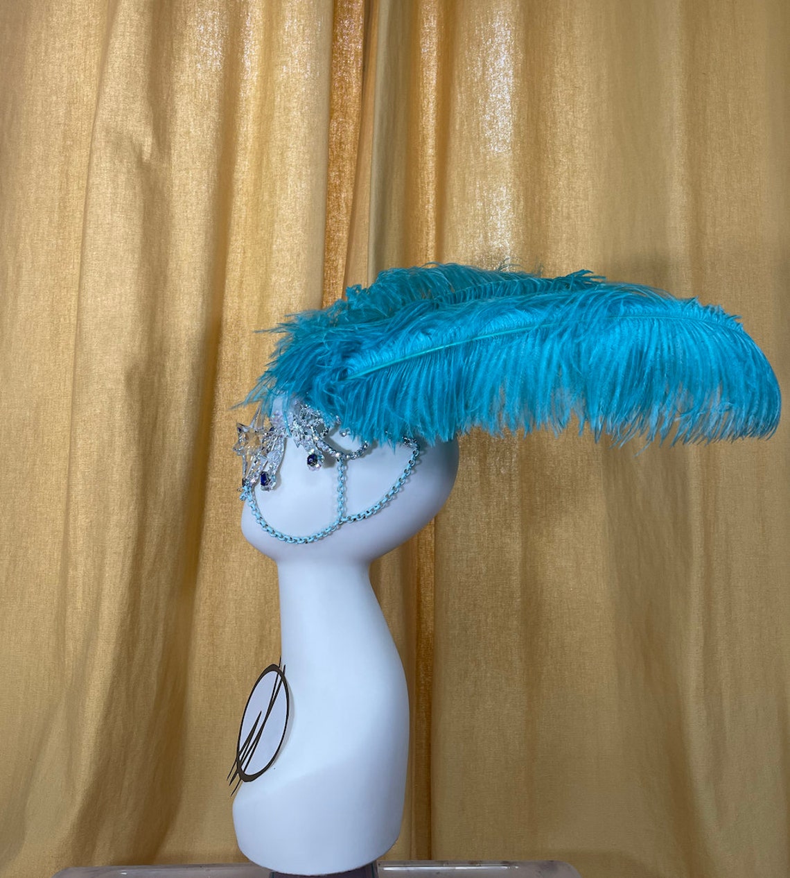 Showgirl Vintage Burlesque Costume Vegas Feather Headpiece - Etsy