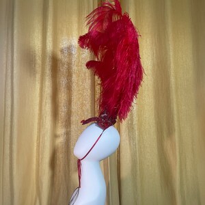Showgirl Burlesque Costume Vegas Feather Headpiece - Etsy