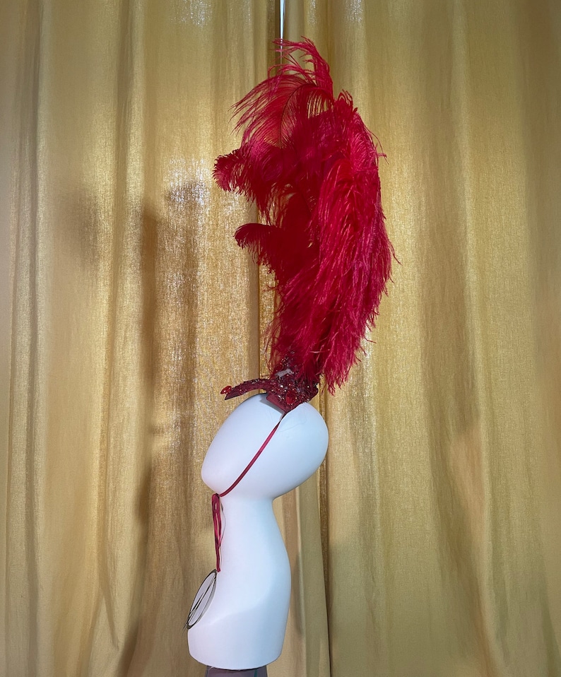 Showgirl Burlesque Costume Vegas Feather Headpiece - Etsy