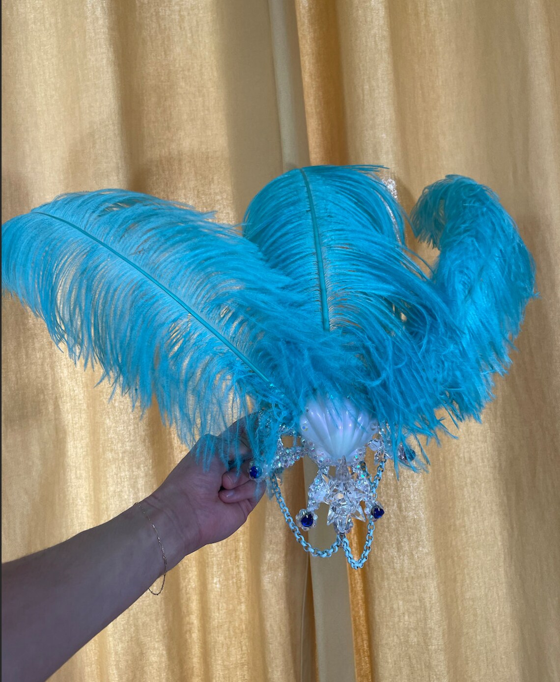 Showgirl Vintage Burlesque Costume Vegas Feather Headpiece - Etsy