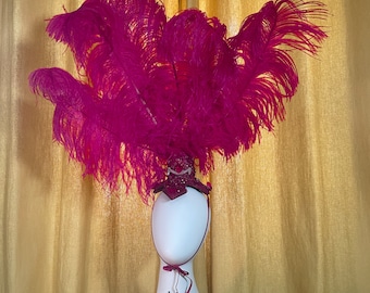 Feather Burlesque Vintage Headpiece Bridal Showgirl Headpiece - Etsy
