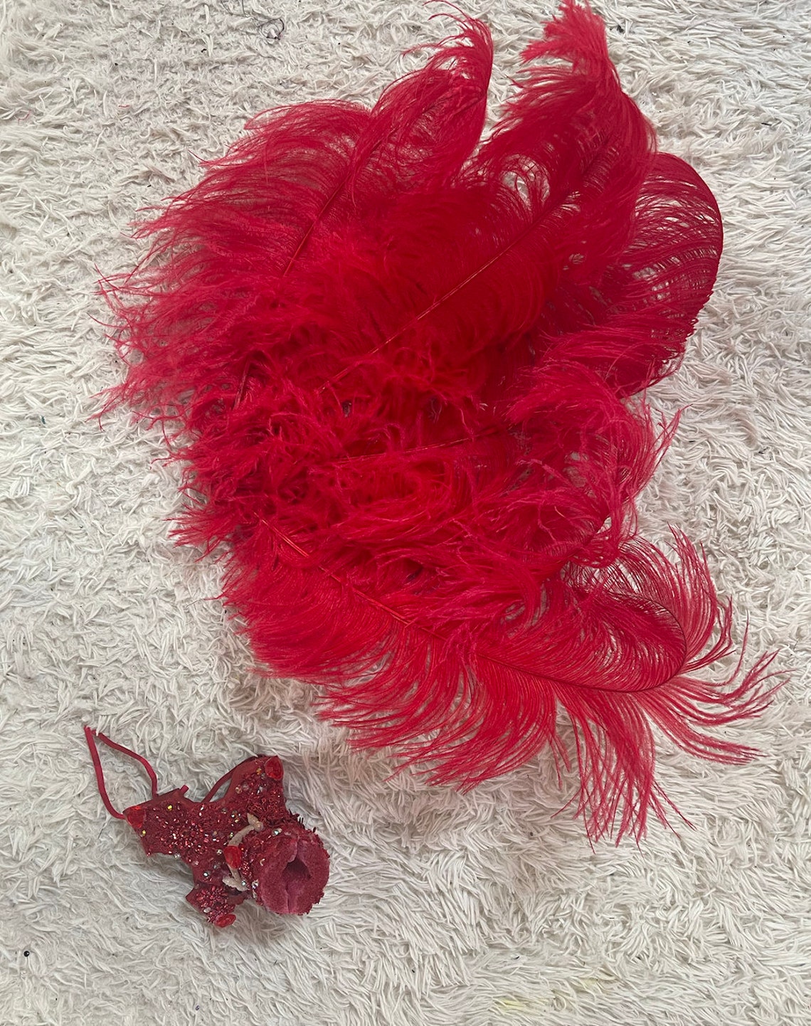 Showgirl Burlesque Costume Vegas Feather Headpiece - Etsy