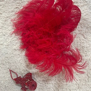 Showgirl Burlesque Costume Vegas Feather Headpiece - Etsy