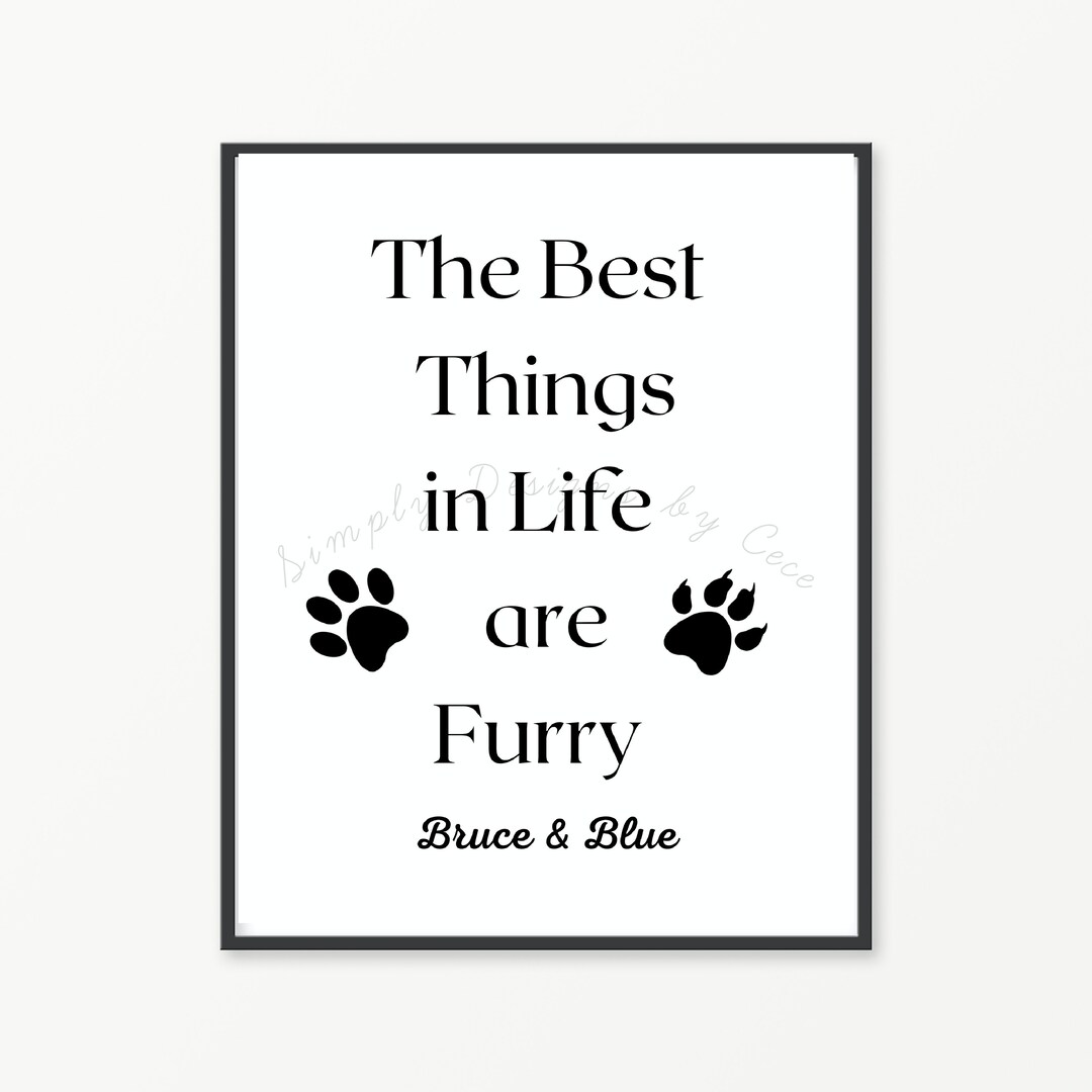 Pet Digital Print | Cat Paw Print | Quote Print | Pet Lover Gift | Dog ...