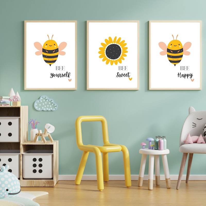 Bee Nursery Art - Etsy