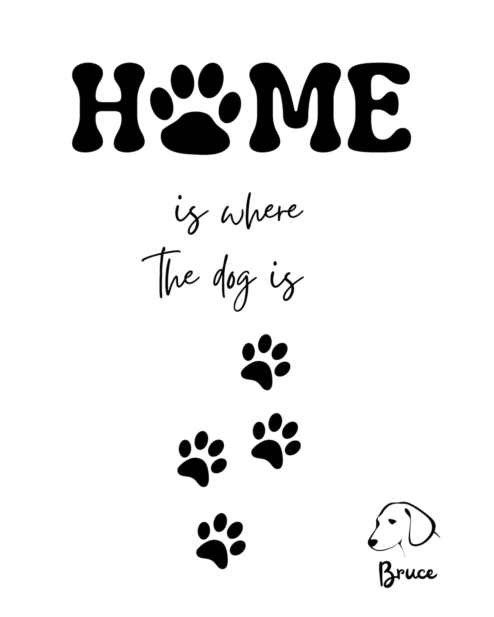 Pet Digital Print Cat Paw Print Quote Print Pet Lover Gift Dog/cat Pet ...