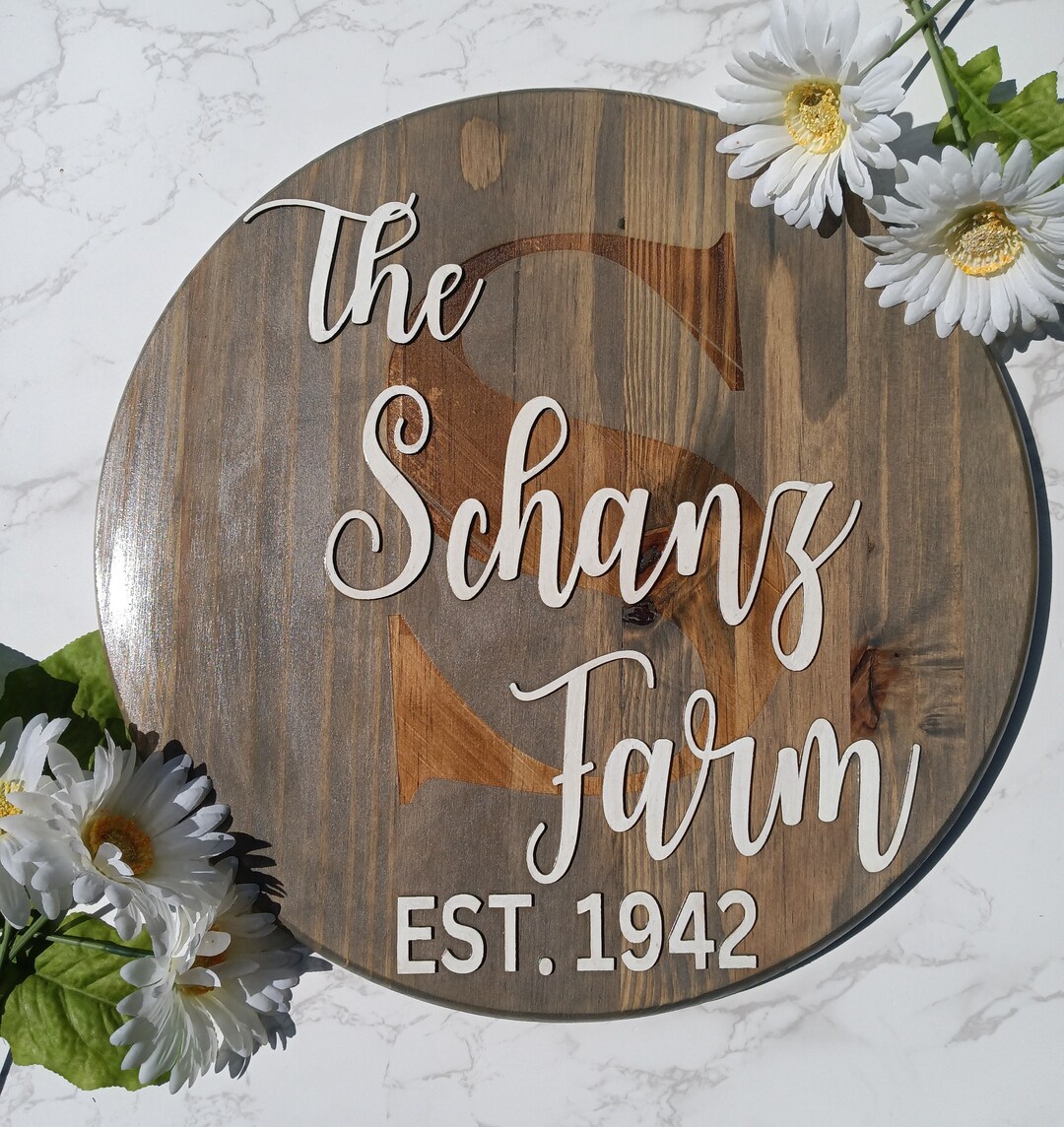 15 Inch Wood Round Sign - Etsy