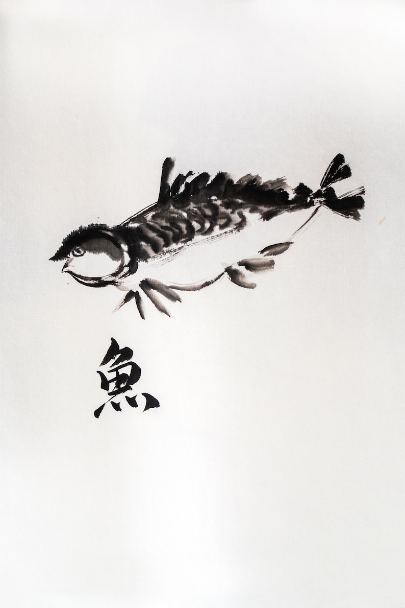 Digital Print | Original Painted Fish Shrimp Crab | Printable Chinese ...