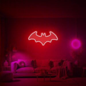 Bat - Led Neon Sign, Wall Decor, Wall Sign, Wall Sign, Neon Lights - Etsy