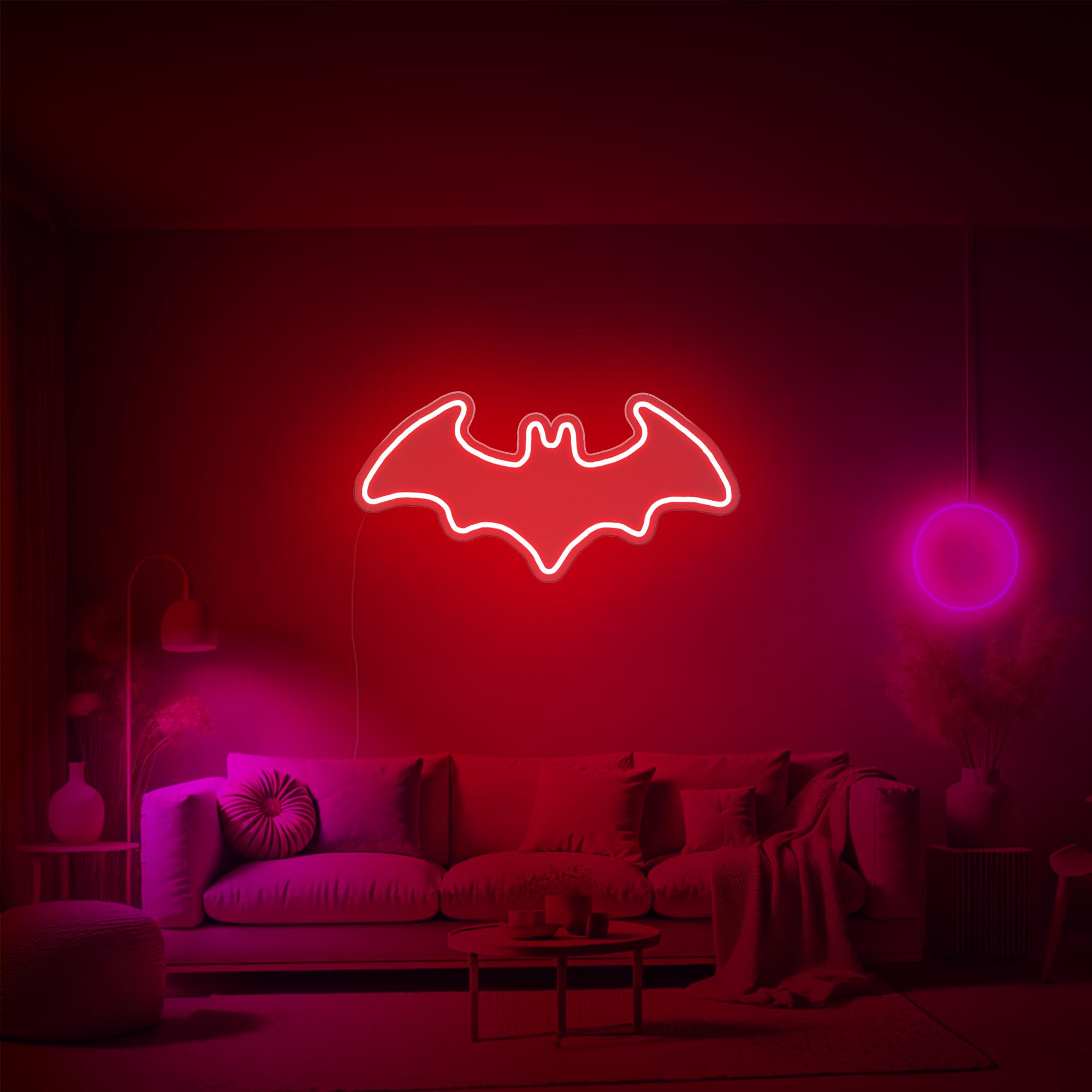 Bat Led Neon Sign, Wall Decor, Wall Sign, Wall Sign, Neon Lights - Etsy