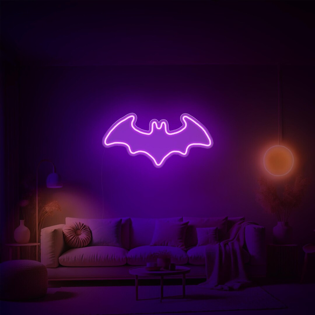 Bat - Led Neon Sign, Wall Decor, Wall Sign, Wall Sign, Neon Lights - Etsy