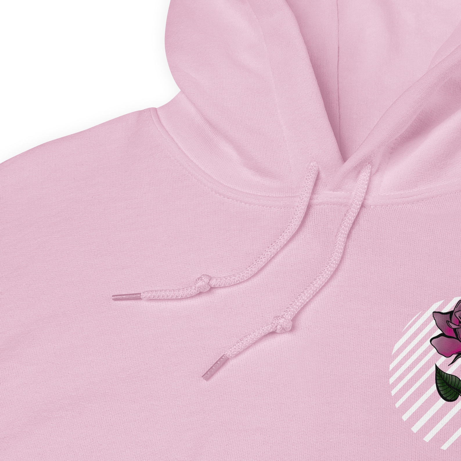 Men's Rose Hoodie, Guy's Graphic Print, Pink Hoodie Fleece, Sweatshirt ...