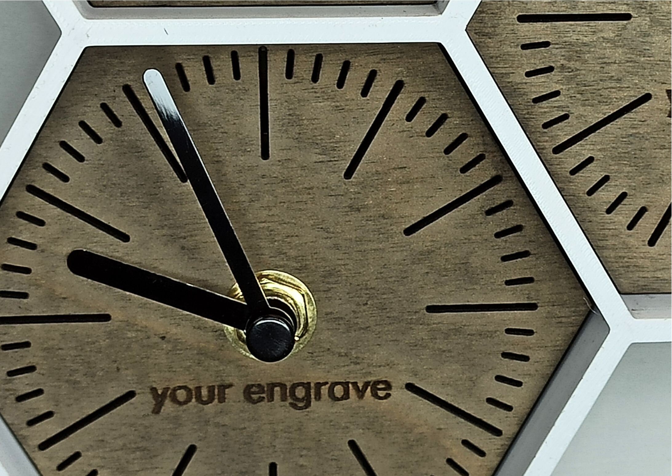 White 3d Printed and Grey Wood CUSTOM Timezone Clock - Etsy