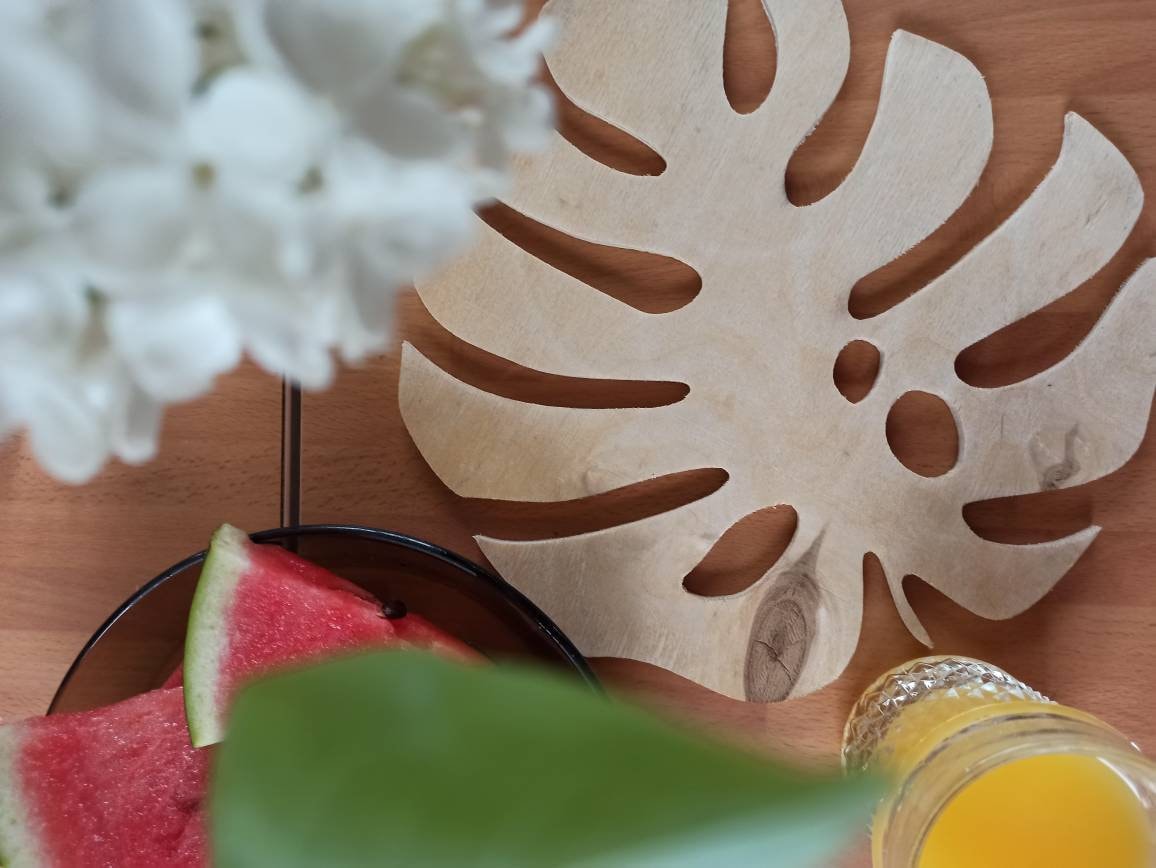 Hudge Wood Monstera Leaf Wall Big Monstera Decoration Wood - Etsy