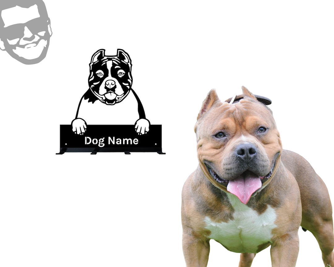 Personalized AMERICAN BULLY Dog Rack, Metal Custom Leash Rack, Dog Name ...