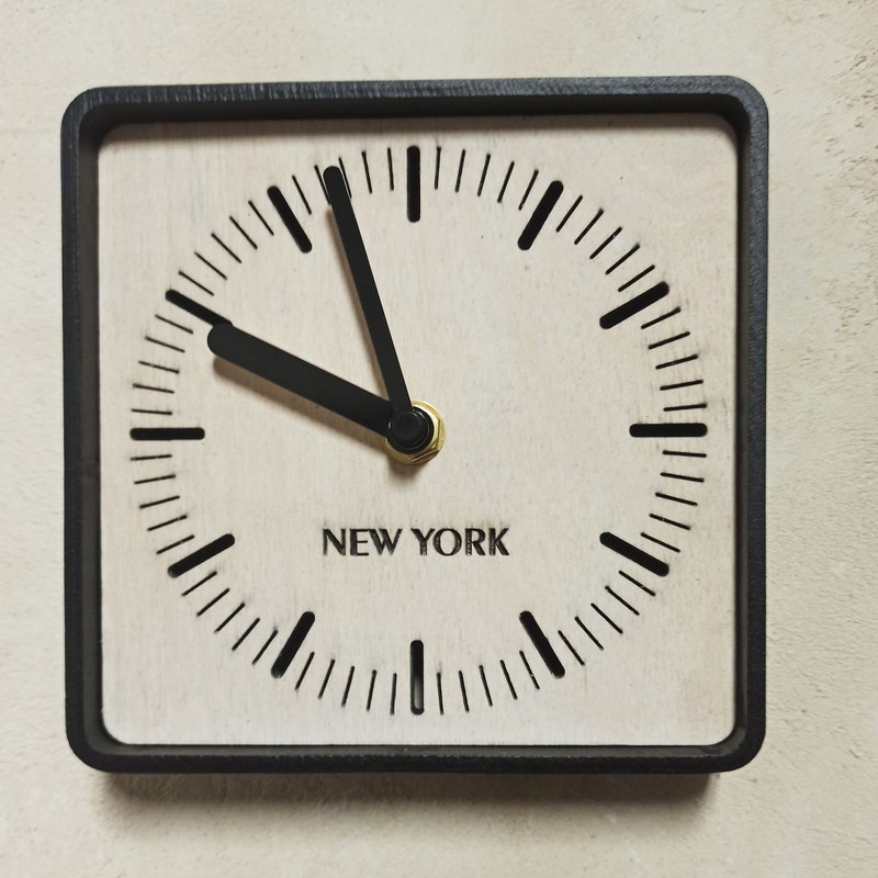 Dual Time Zone Clock - Etsy