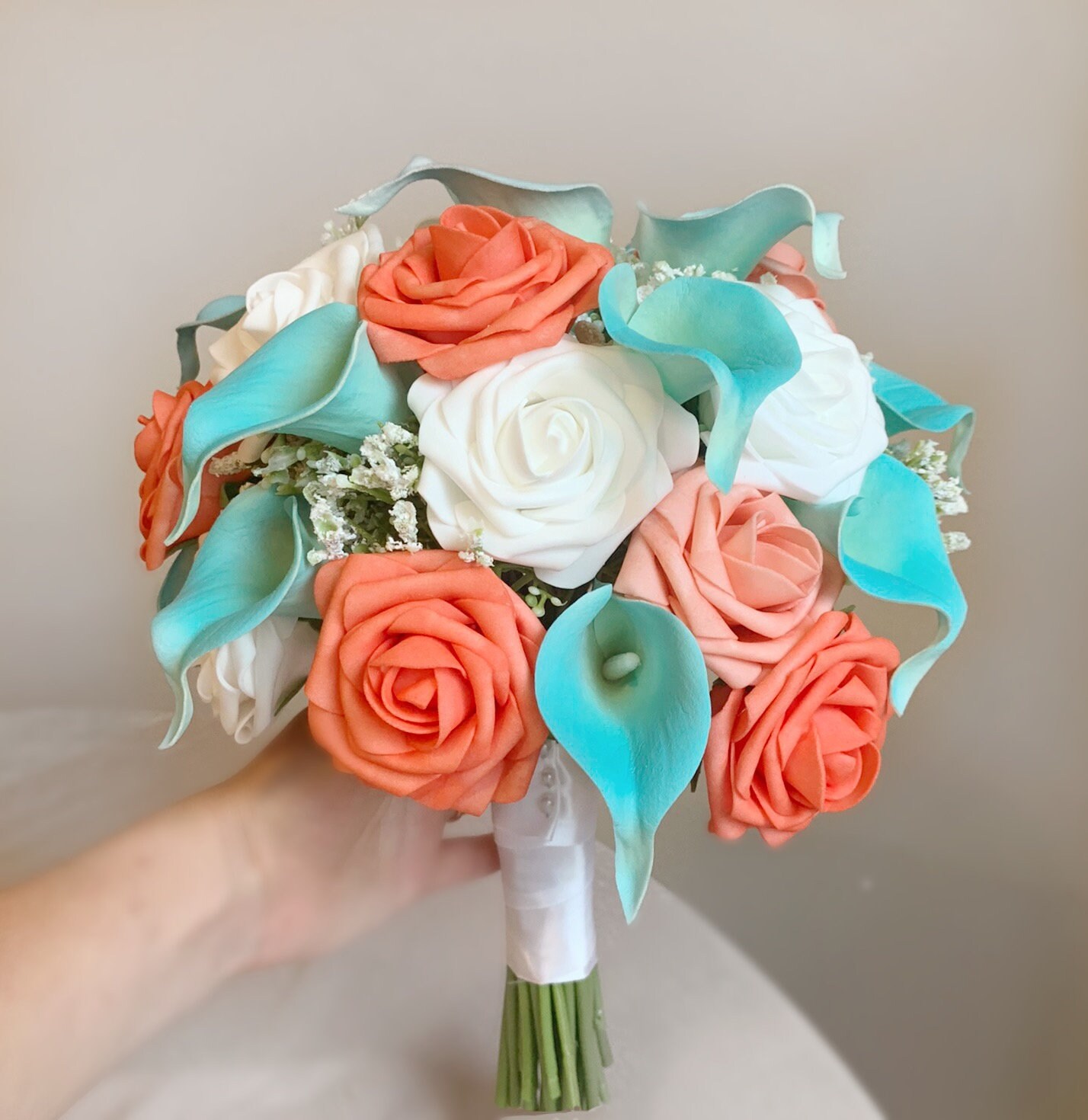 Aqua Turquoise Coral Light Teal Peach Pink Beach Wedding | Etsy