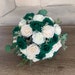 Emerald Green Cream and Ivory Rose Bridal Bouquet Wedding - Etsy