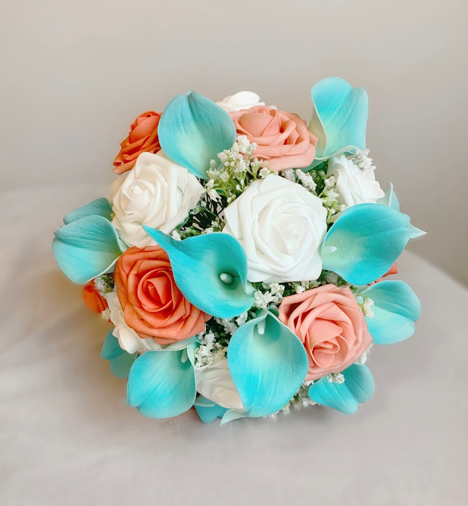 Aqua Turquoise Coral Light Teal Peach Pink Beach Wedding | Etsy