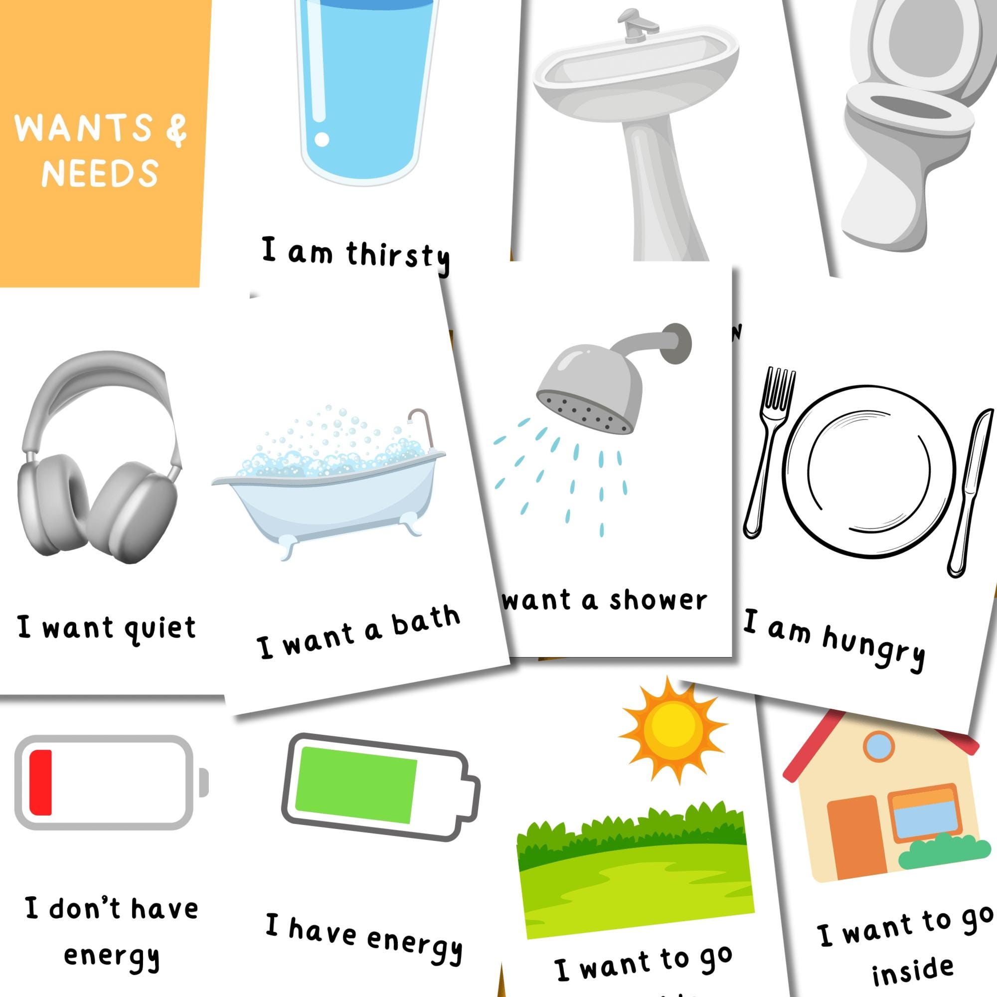 Emotions and Needs Flashcards | Autism Flashcards | Emotion Cards for ...