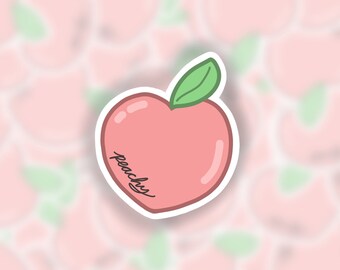 Peachy Vinyl Sticker Just Peachy Sticker Cute Sticker Gift - Etsy