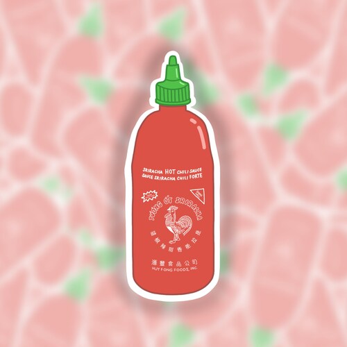 Sriracha Vinyl Sticker so Hot Funny Vinyl | Etsy