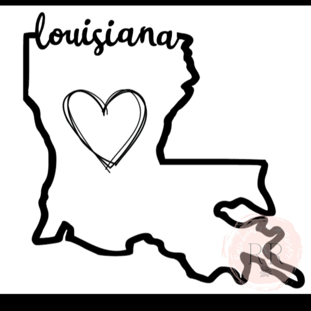 Louisiana State Heart Decal Png/instant Digital Download - Etsy