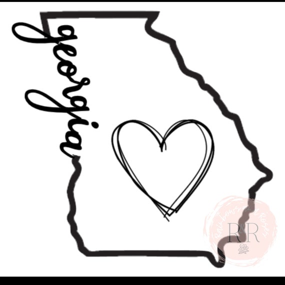 Georgia State Heart Decal Png/instant Digital Download - Etsy