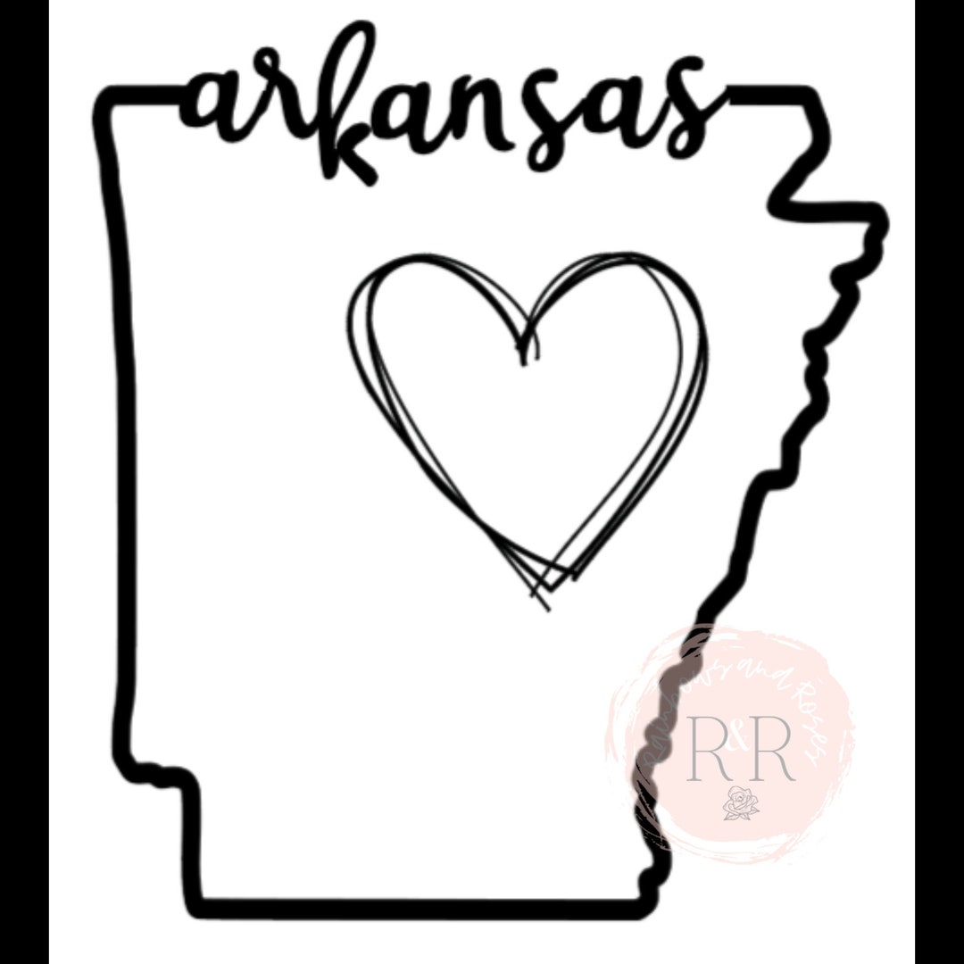 Arkansas Heart Decal Png/instant Digital Download - Etsy