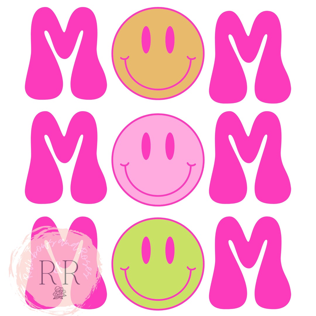 Groovy MOM Smiley Png/instant Download - Etsy