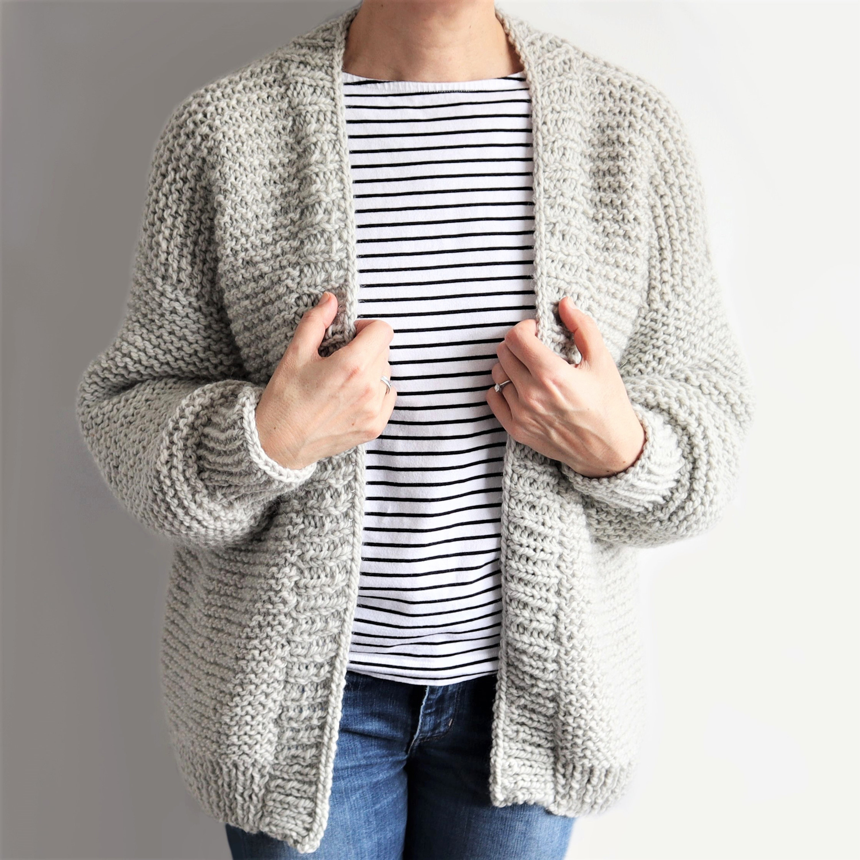 KNIT PATTERN / Loopy Puffy Cardi / Instant PDF Download - Etsy