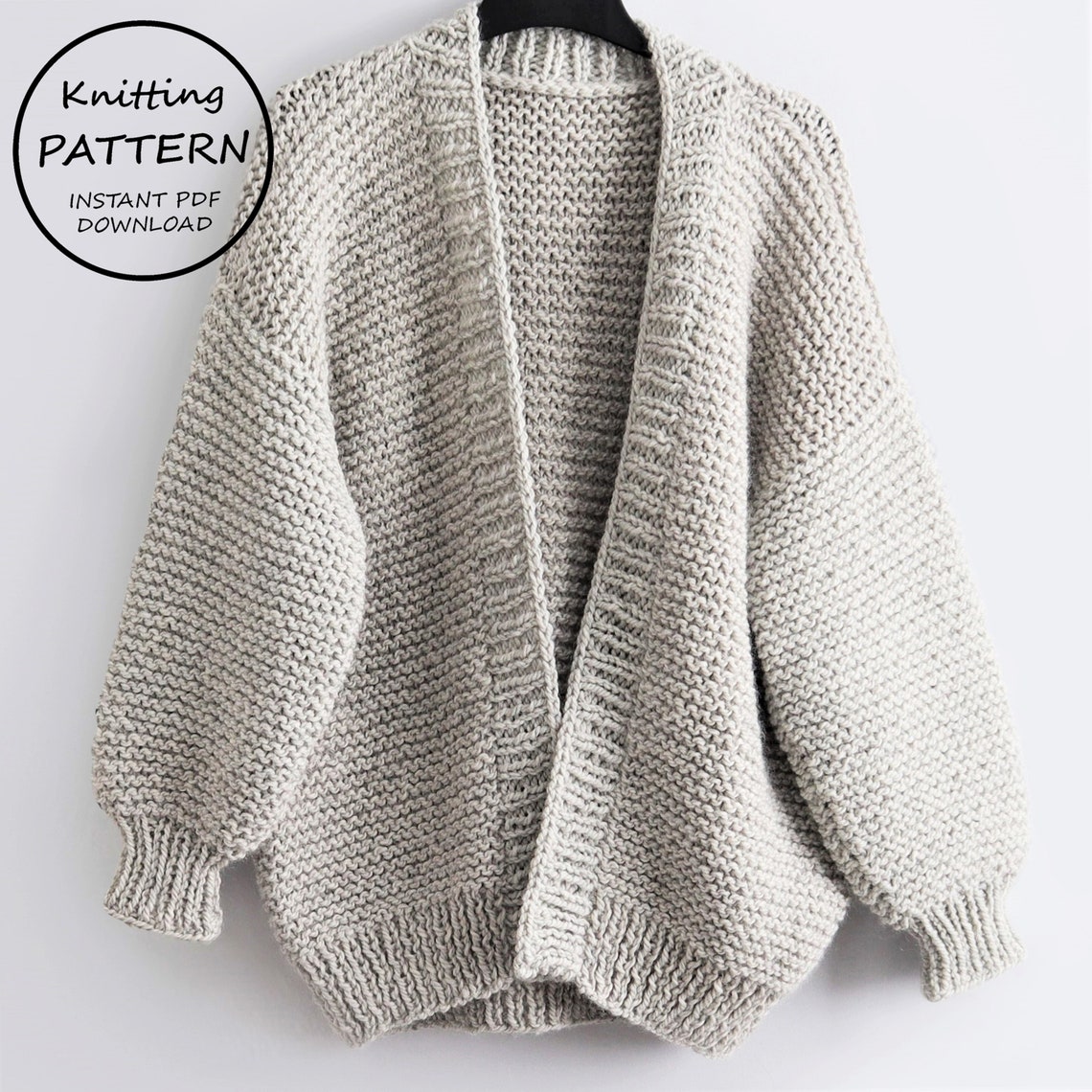KNIT PATTERN / Loopy Puffy Cardi / Instant PDF Download - Etsy