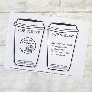 PRINTABLE Coffee Cup Sleeve Display Template / PDF Download - Etsy