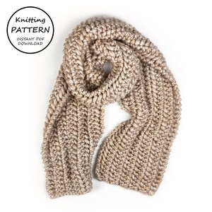 Easy Knit Scarf Pattern / Joshua Scarf / PDF Download - Etsy