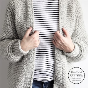 KNIT PATTERN / Loopy Puffy Cardi / Instant PDF Download - Etsy
