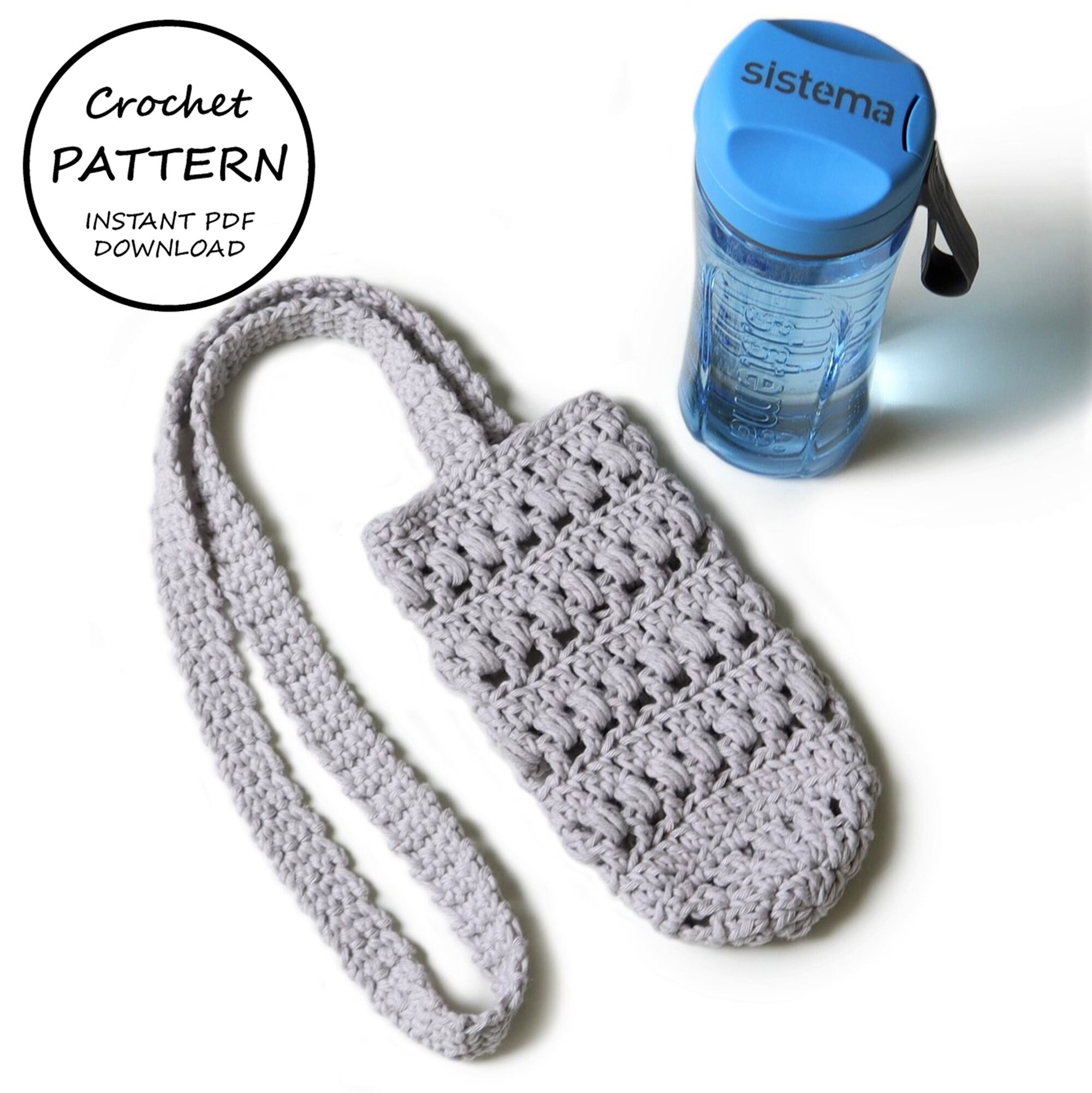 CROCHET PATTERN / Loopy Water Bottle Bag / Easy Crochet | Etsy