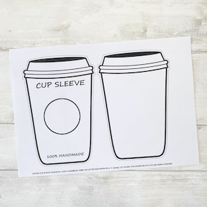 PRINTABLE Coffee Cup Sleeve Display Template / PDF Download - Etsy