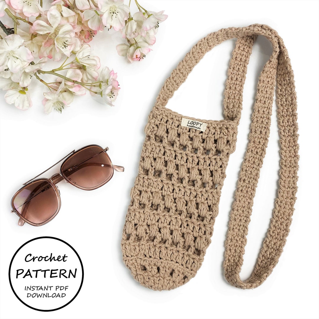CROCHET PATTERN / Loopy Water Bottle Bag / Easy Crochet Pattern ...