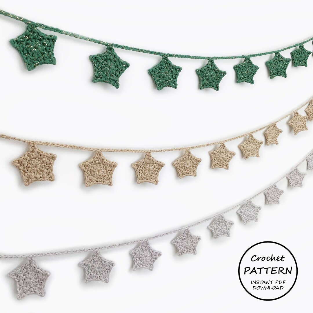 CROCHET PATTERN / Loopy Star Garland / Instant PDF Download - Etsy
