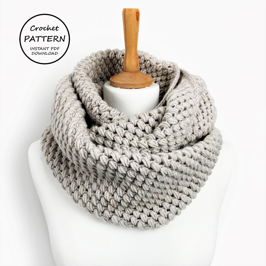 Crochet Scarf Pattern / Denver Infinity Scarf / PDF Download - Etsy