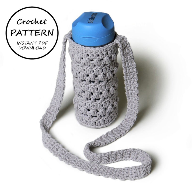 CROCHET PATTERN / Loopy Water Bottle Bag / Easy Crochet | Etsy