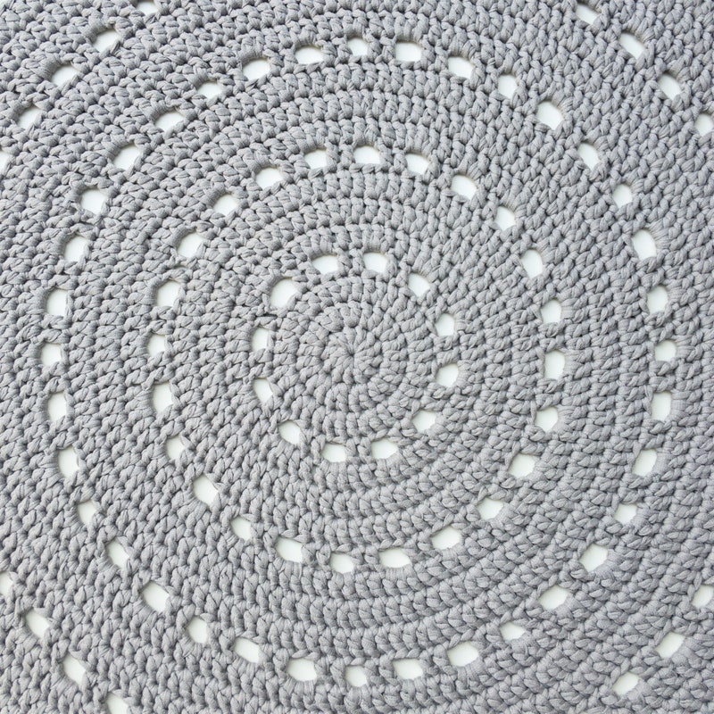 Round Crochet Rug - Etsy